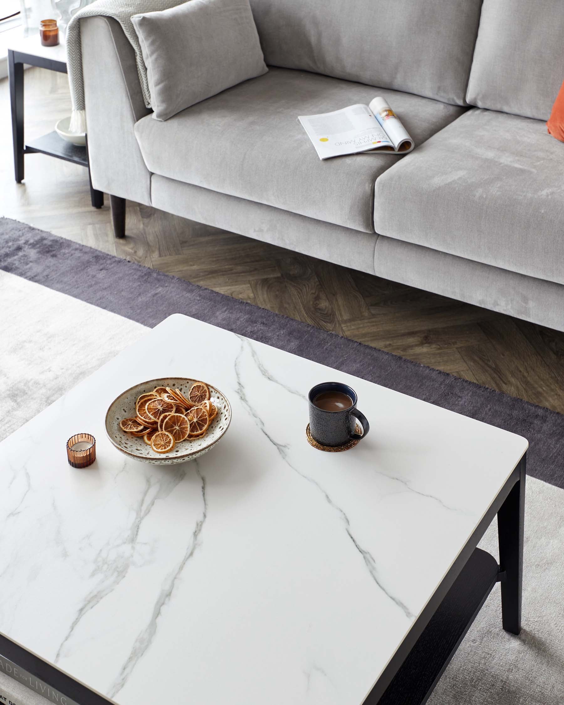Banks Ceramic Marble Coffee Table by Danetti