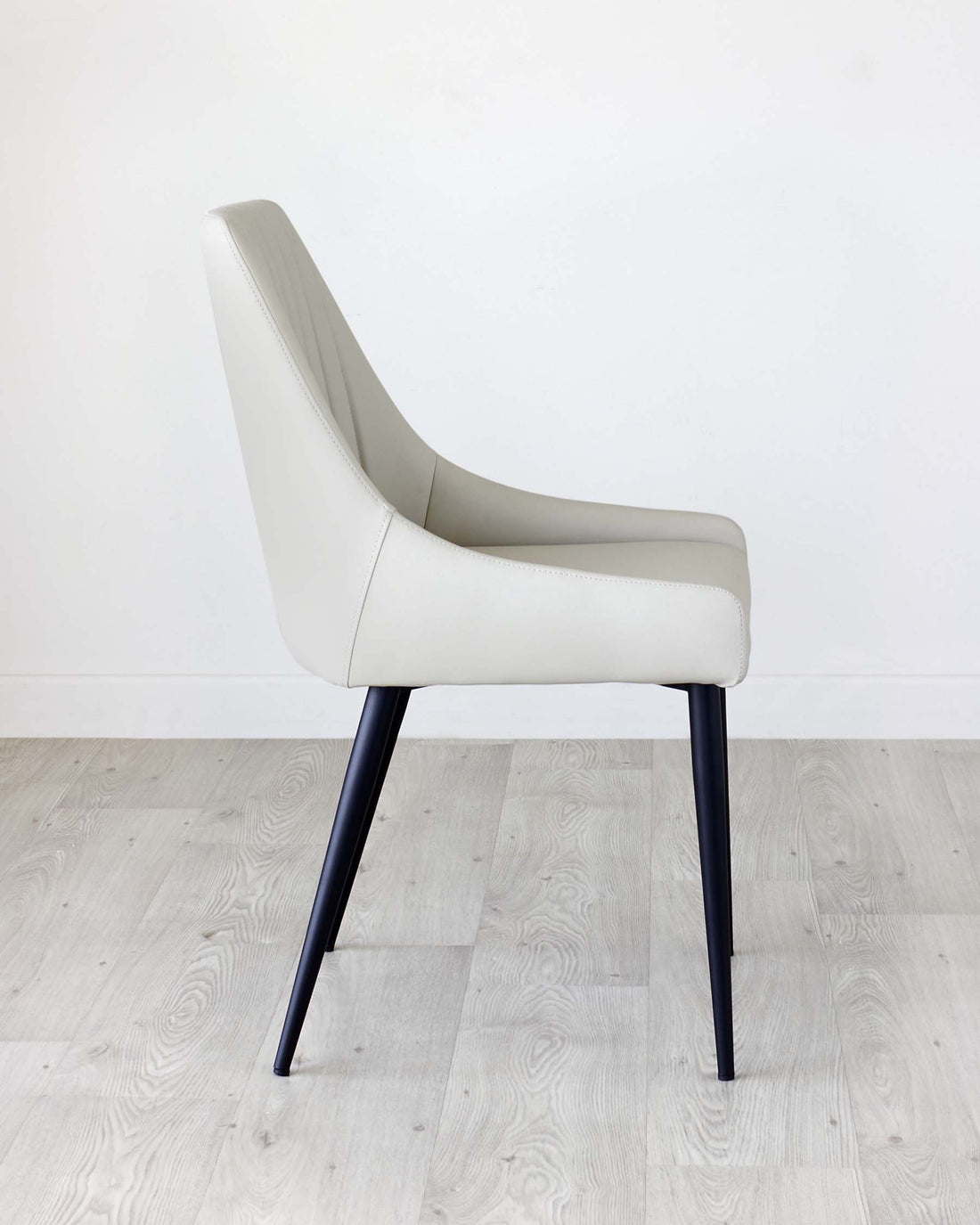 Blakely Light Grey Faux Leather Dining Chair – Danetti