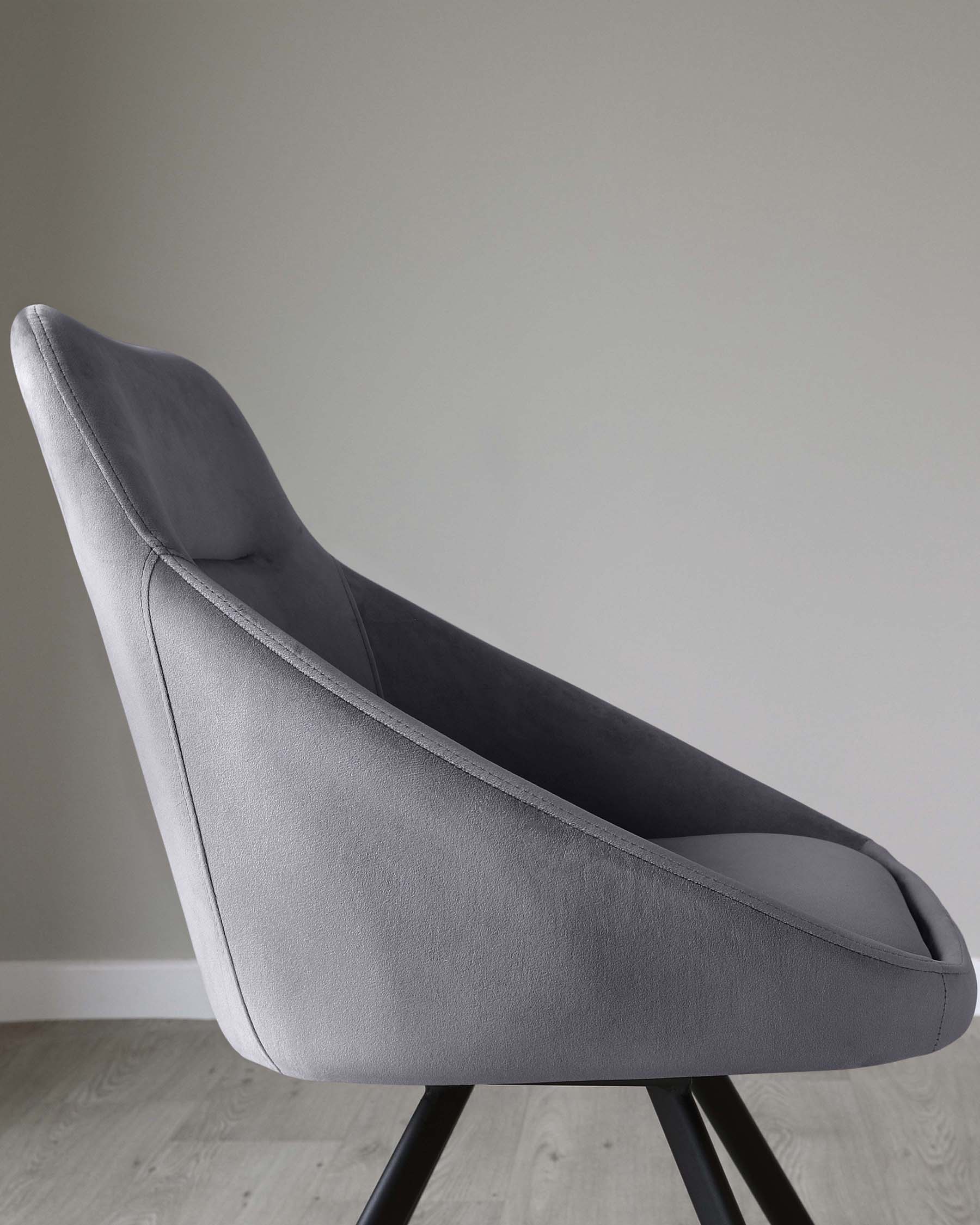 Cleo Grey Velvet Swivel Chair | Danetti