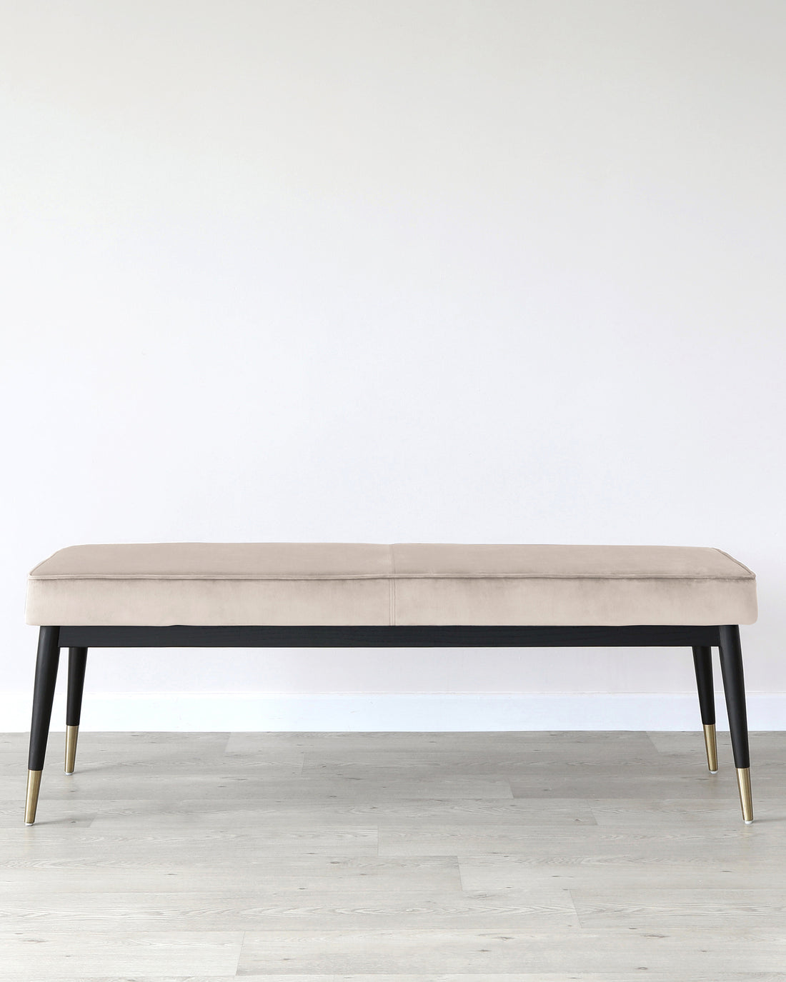 Clover champagne velvet bench without backrest – Danetti