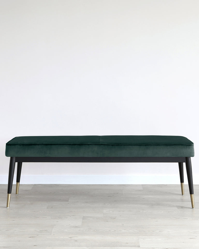 Clover dark green velvet bench without backrest – Danetti