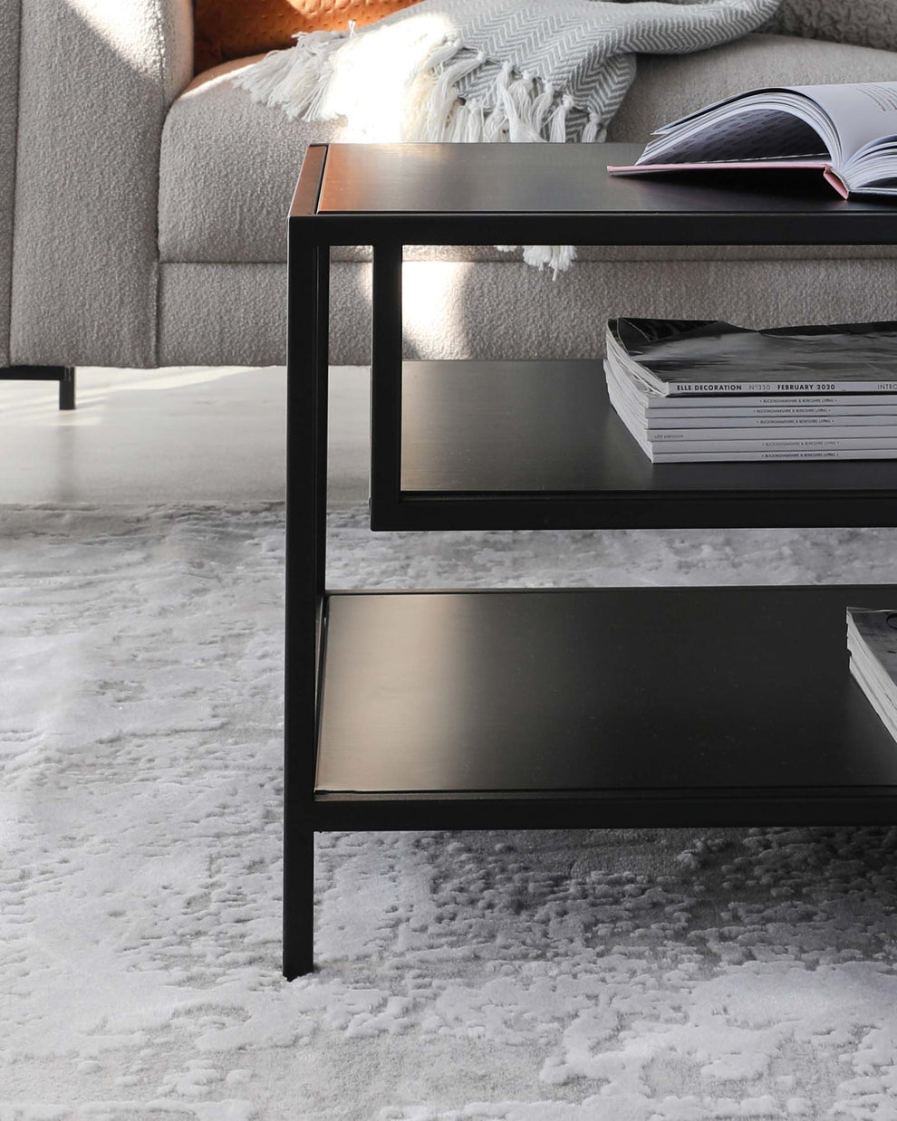 Finley Black Metal Coffee Table by Danetti