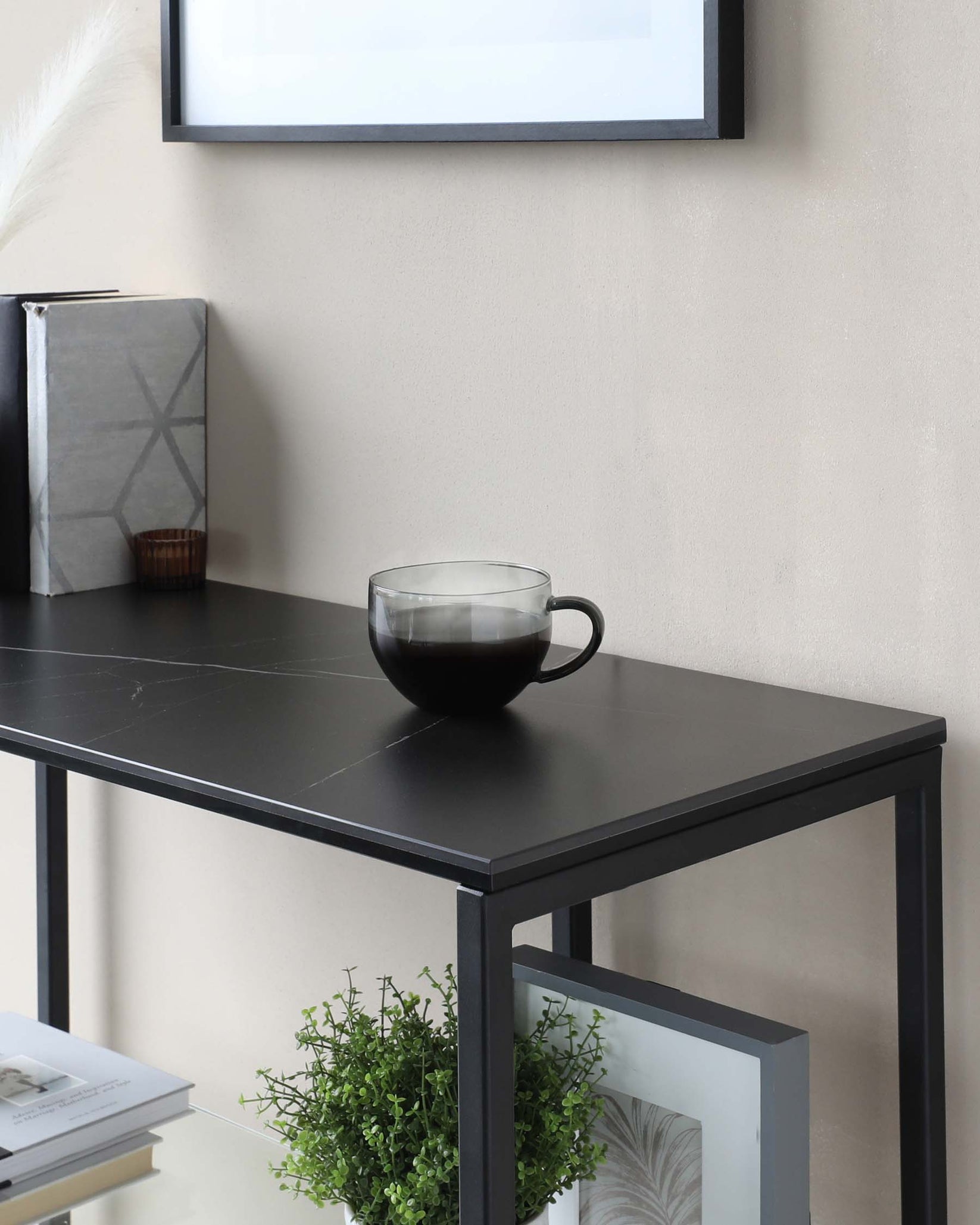 Georgia Small Black Console Table by Danetti
