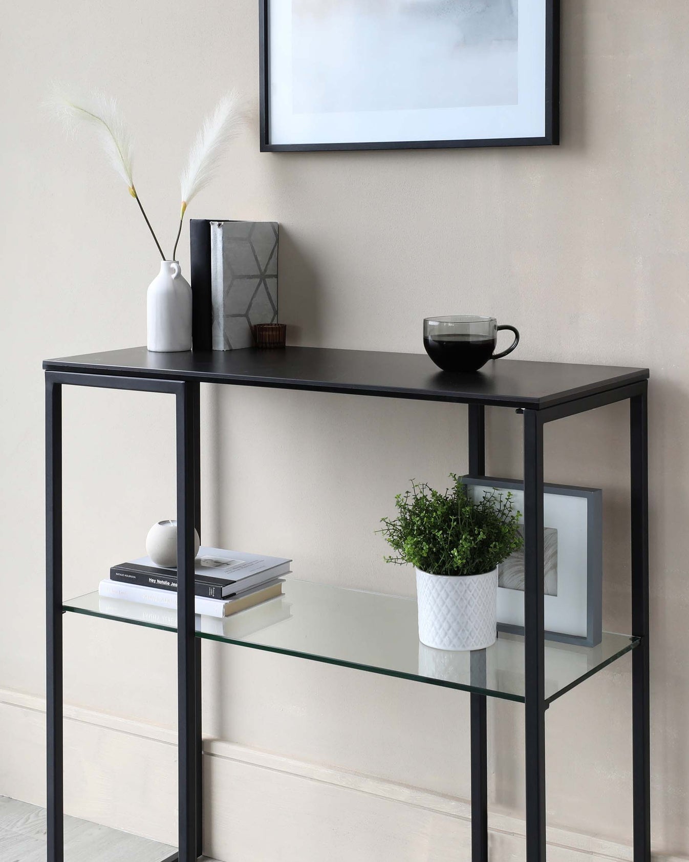 Georgia Small Black Console Table by Danetti