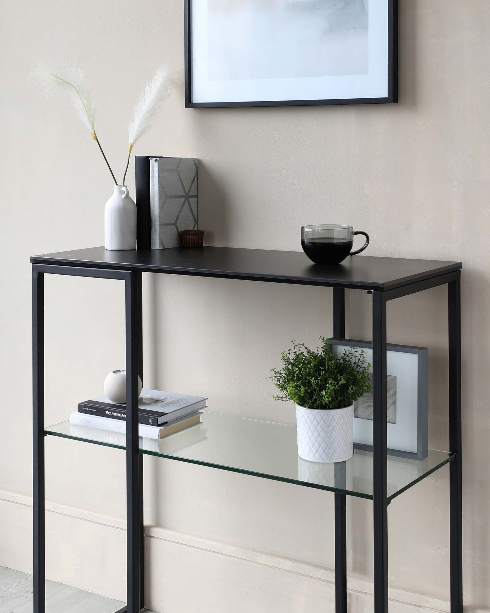 Georgia Small Black Console Table by Danetti
