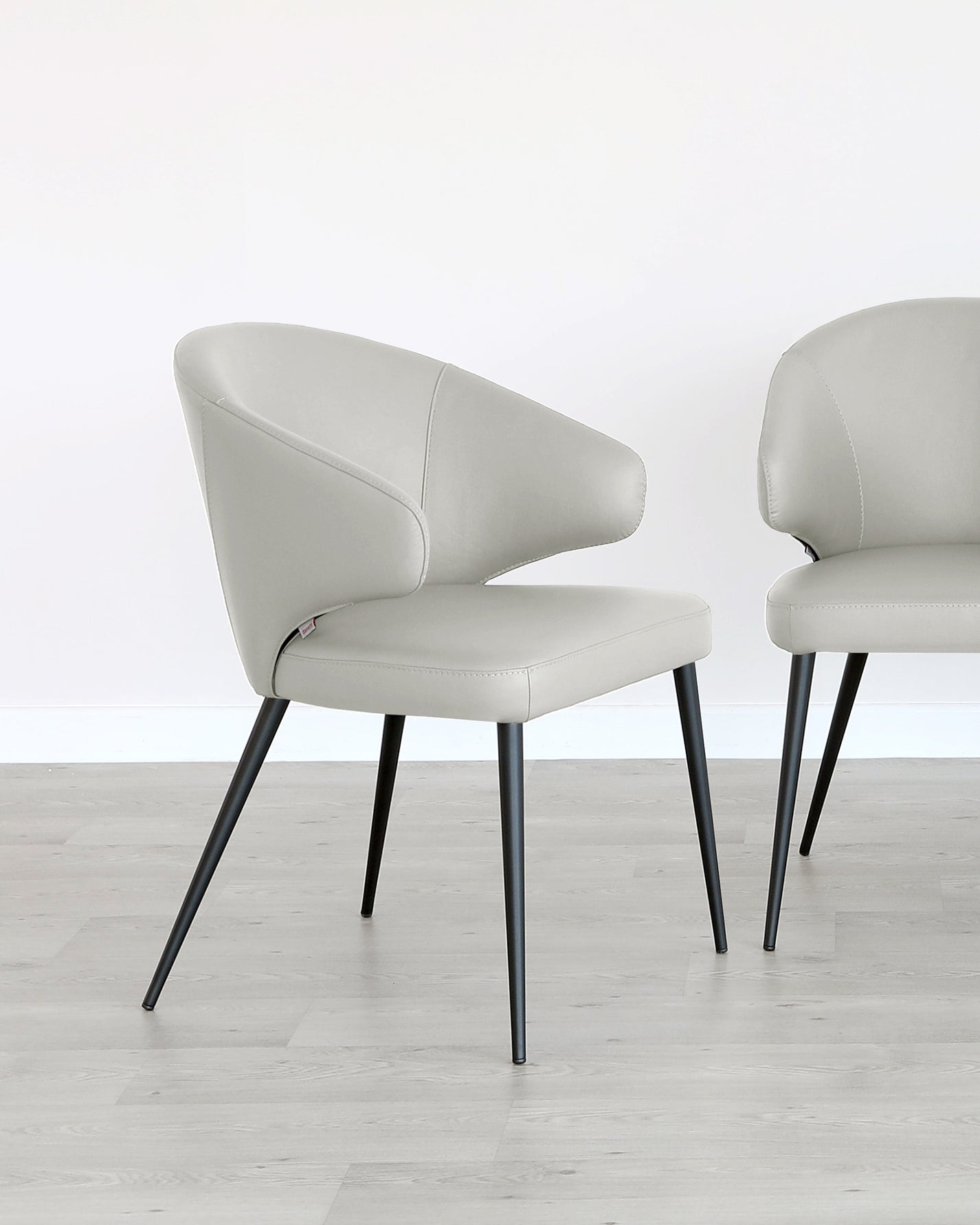 Landon Grey Leather Dining Chair Real Leather Danetti