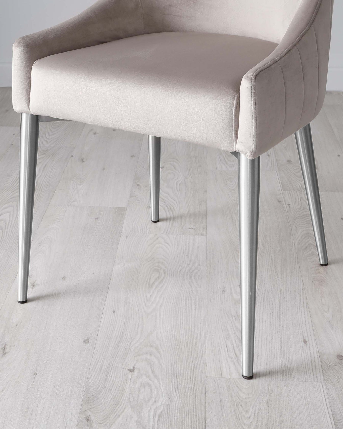 Juliana Champagne Velvet With Stainless Steel Dining Chair – Danetti