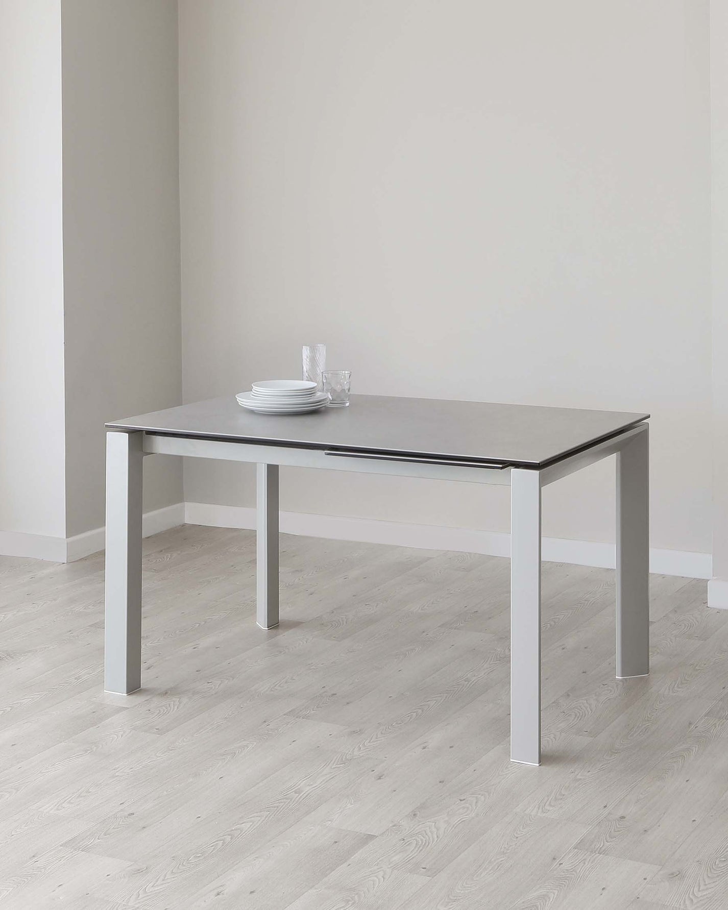 Louis Light Grey Ceramic Extending Dining Table | Danetti