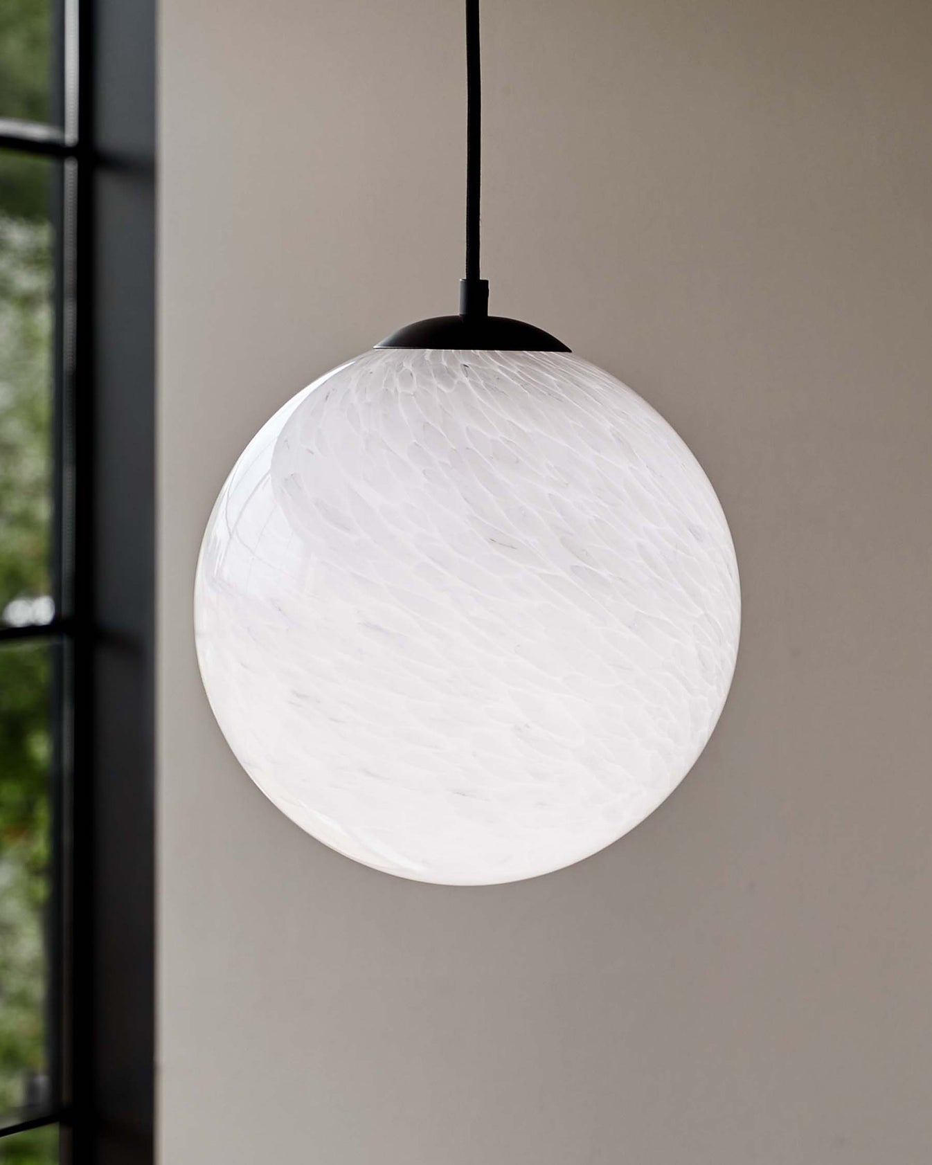 Riley Marble Look Glass Single Pendant by Danetti