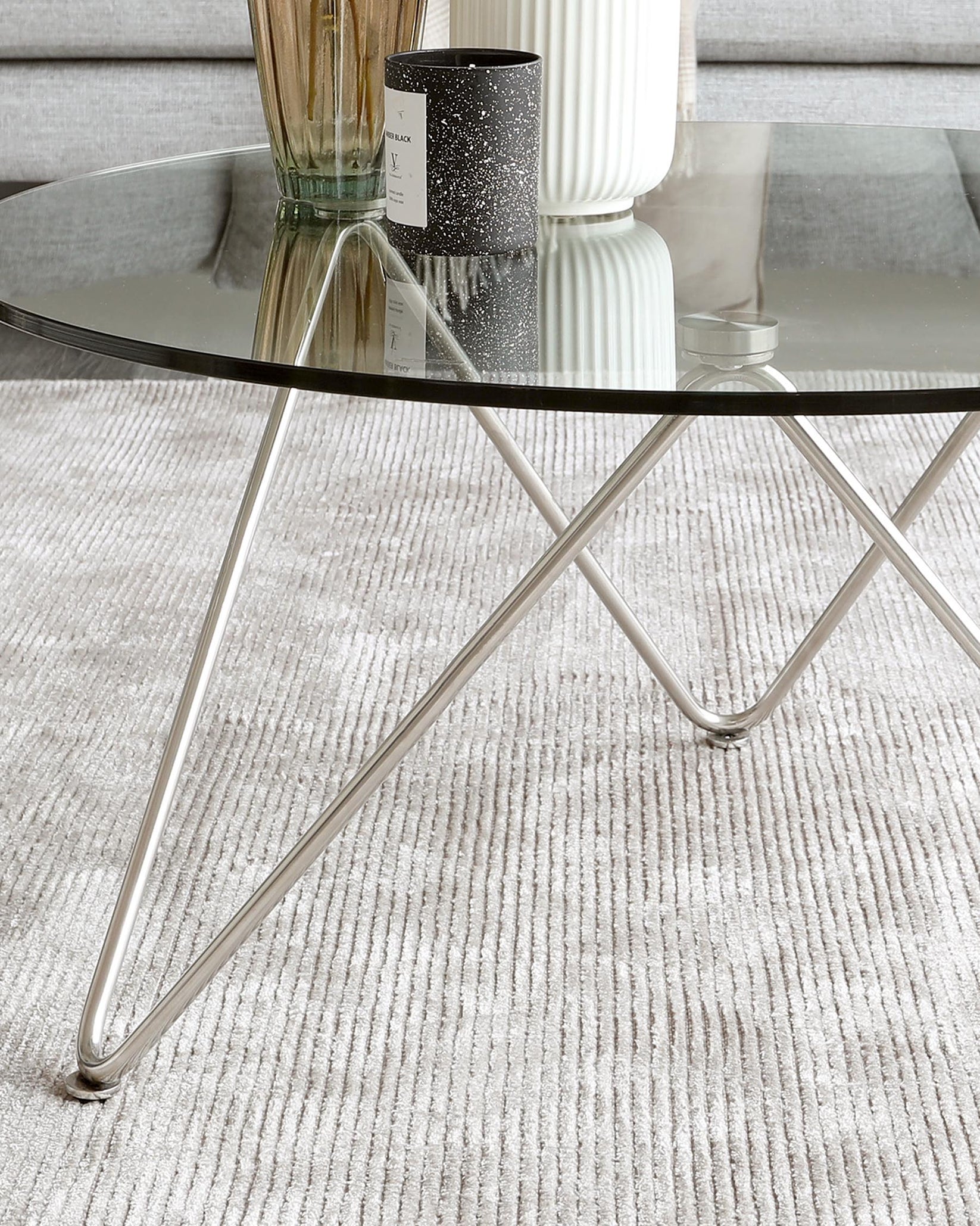 Glass and Chrome Coffee Table | Living Room | Danetti