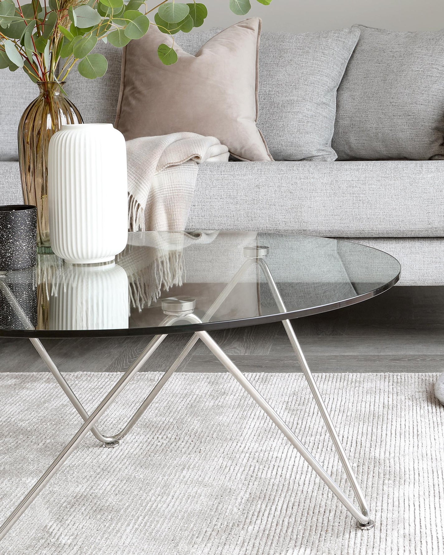 Glass and Chrome Coffee Table | Living Room | Danetti